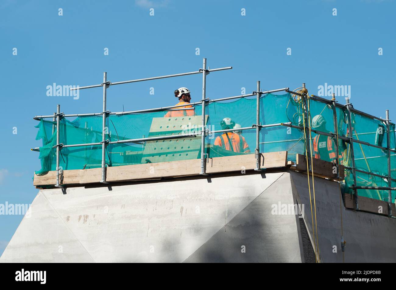 Denham, Buckinghamshire, UK. 22nd June, 2022. Work is continuing on ...