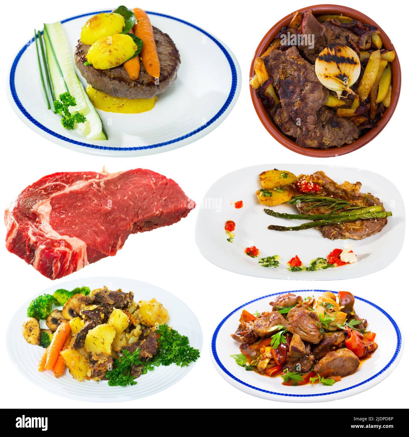 Assorted food set with dishes meat hi-res stock photography and images ...