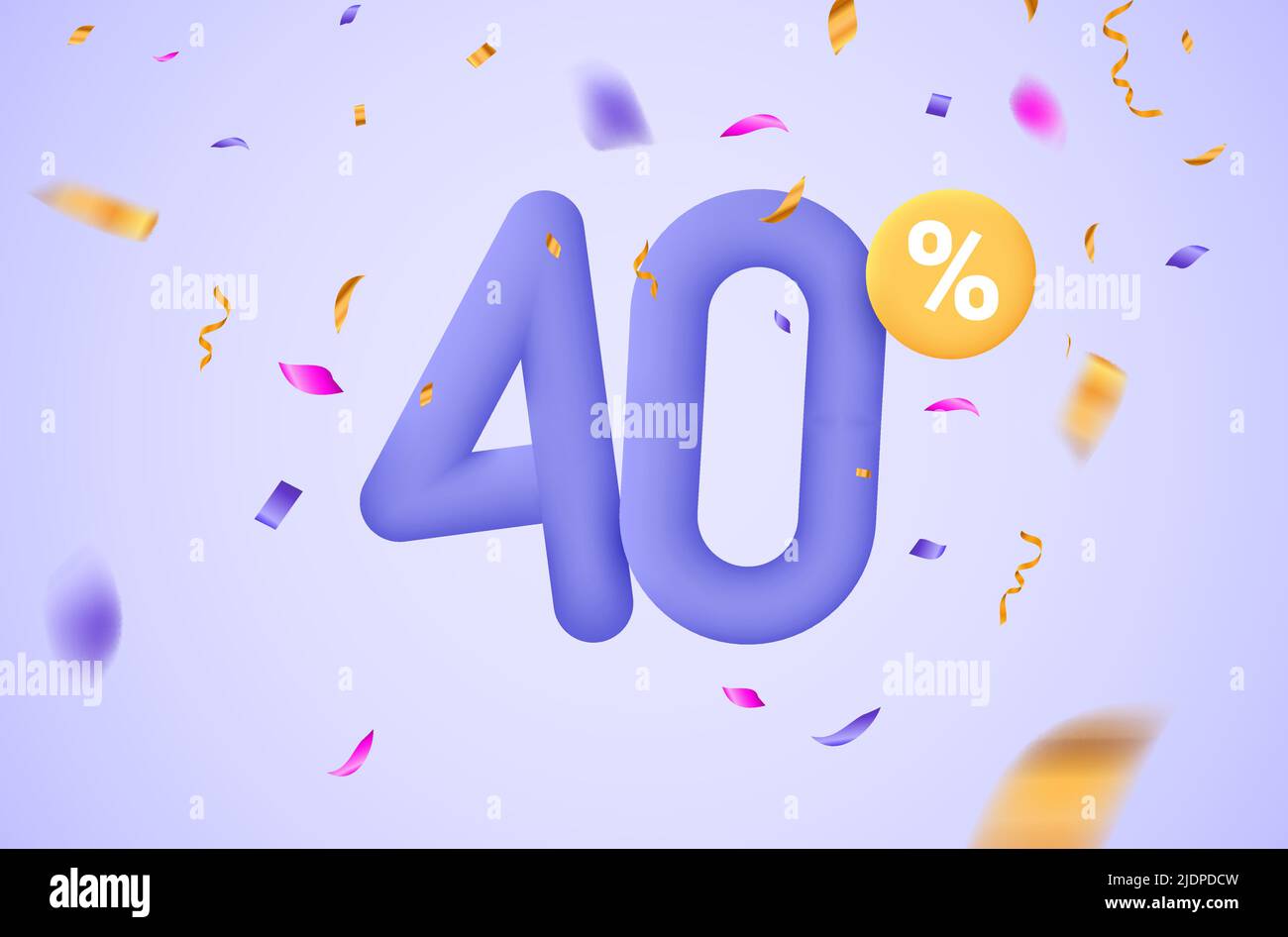 40 percent discount vector illustration 3d mega loyalty. 40 percent ...