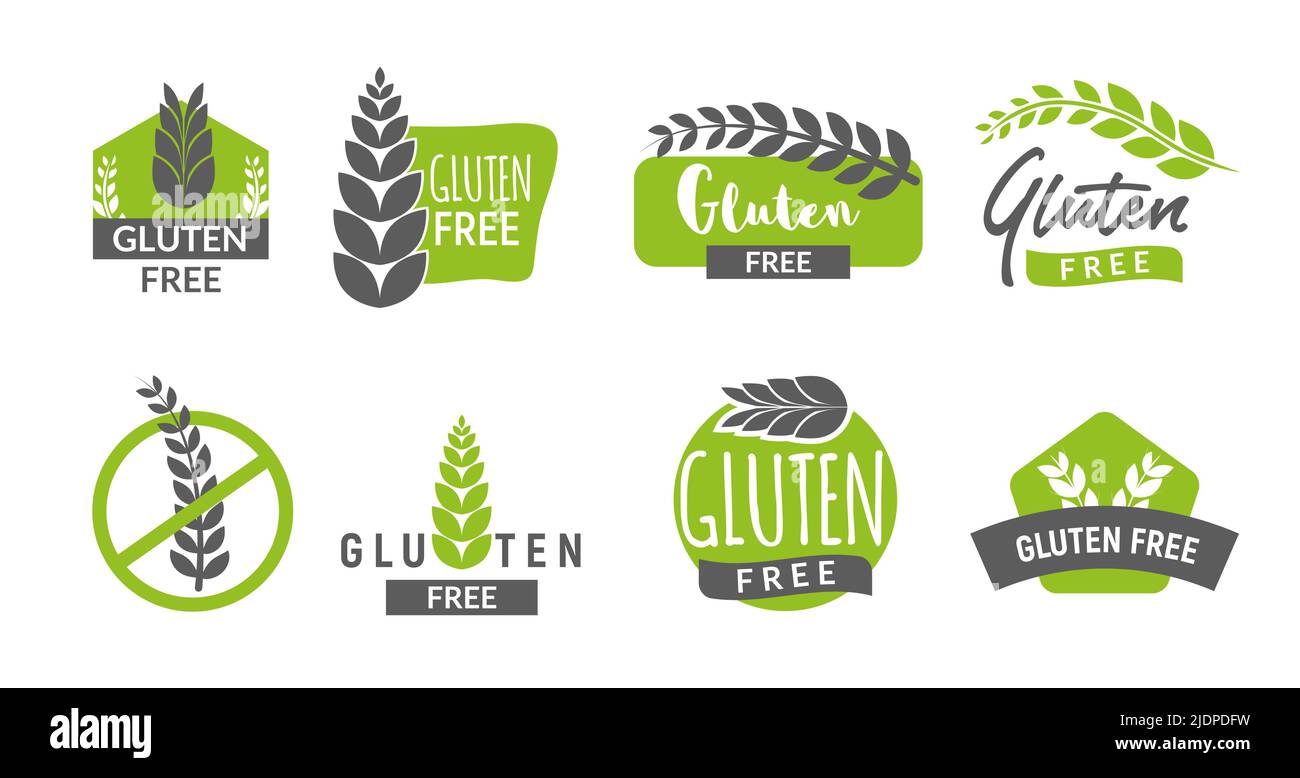 Gluten free logo icon celiac symbol vector diet allergy plant food ...