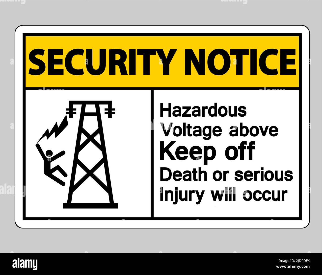Security Notice Hazardous Voltage Above Keep Out Death Or Serious ...