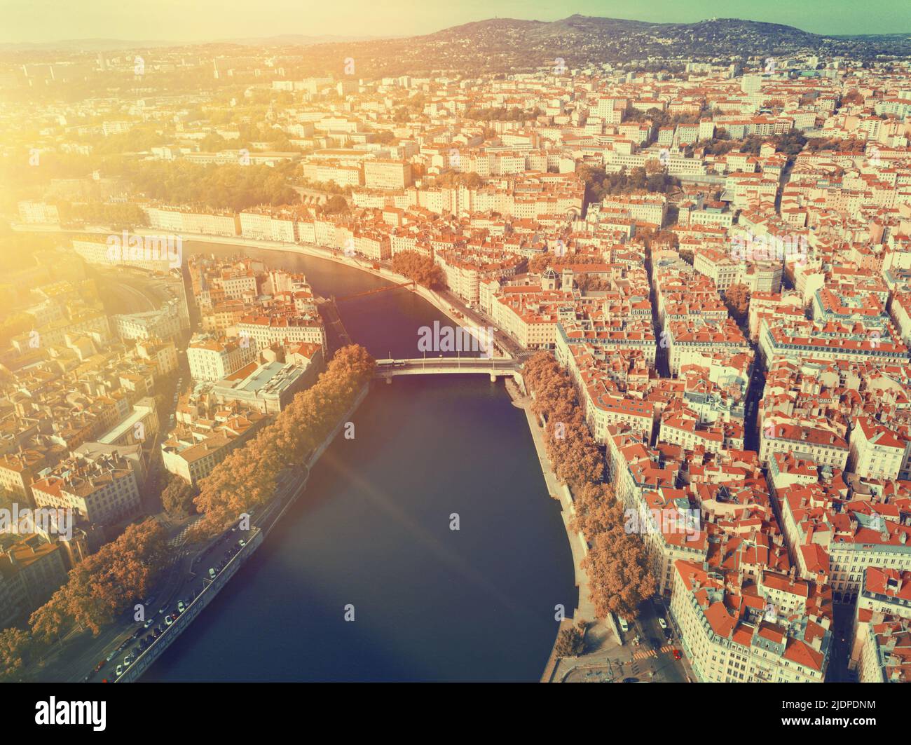 Lyon france autumn river hi-res stock photography and images - Alamy