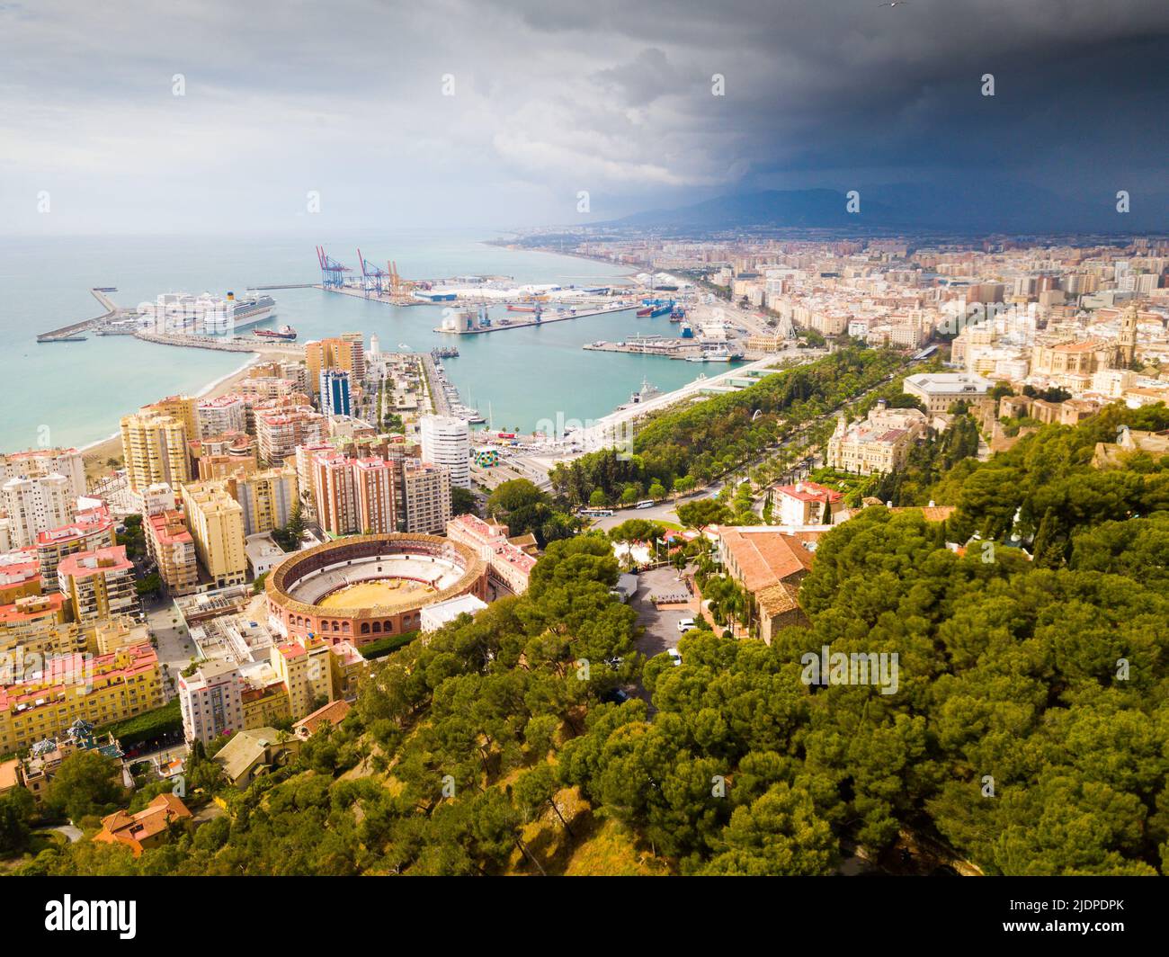 Aerial view of Malaga Stock Photo - Alamy