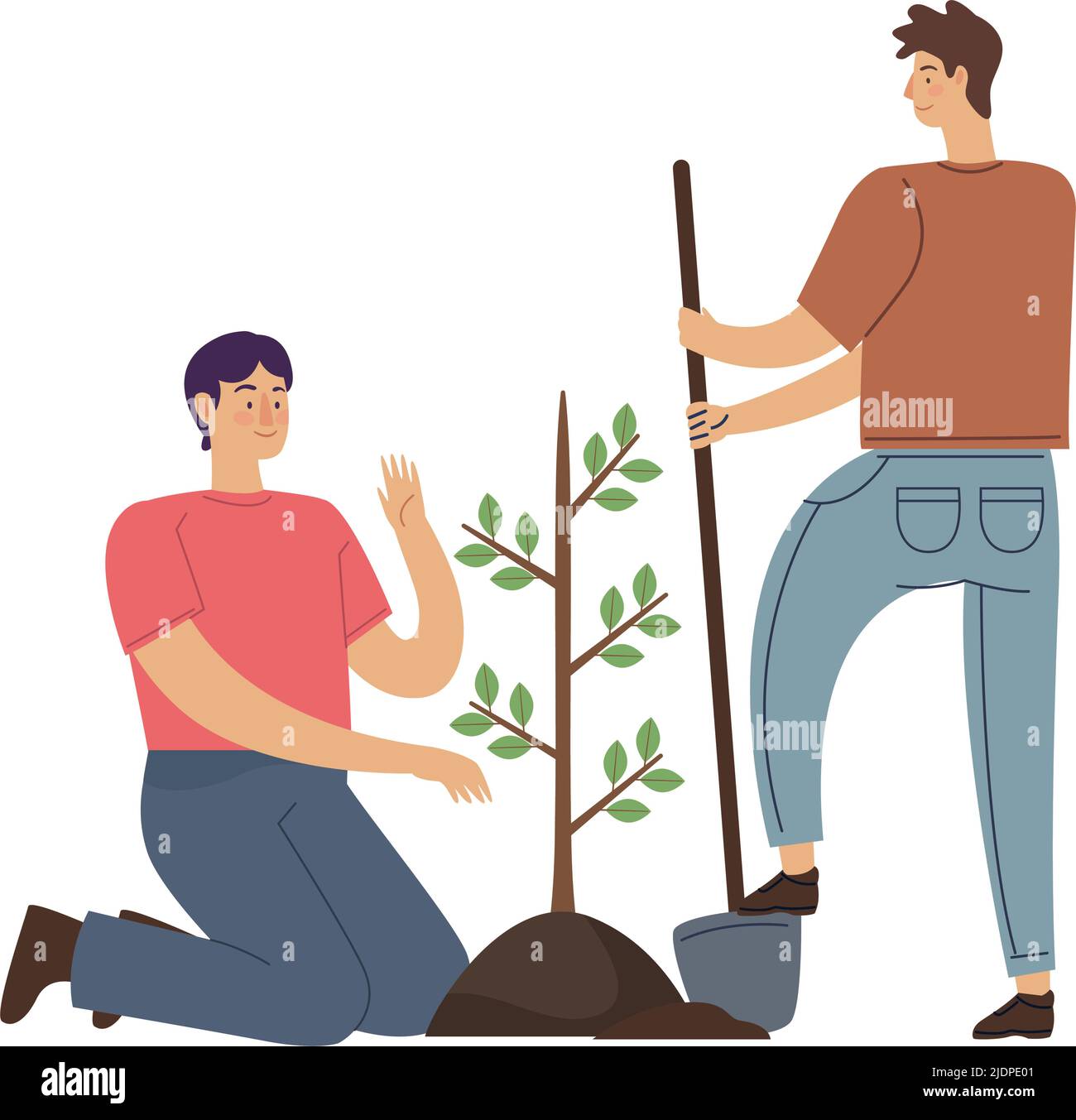 Community tree planting Cut Out Stock Images & Pictures - Alamy
