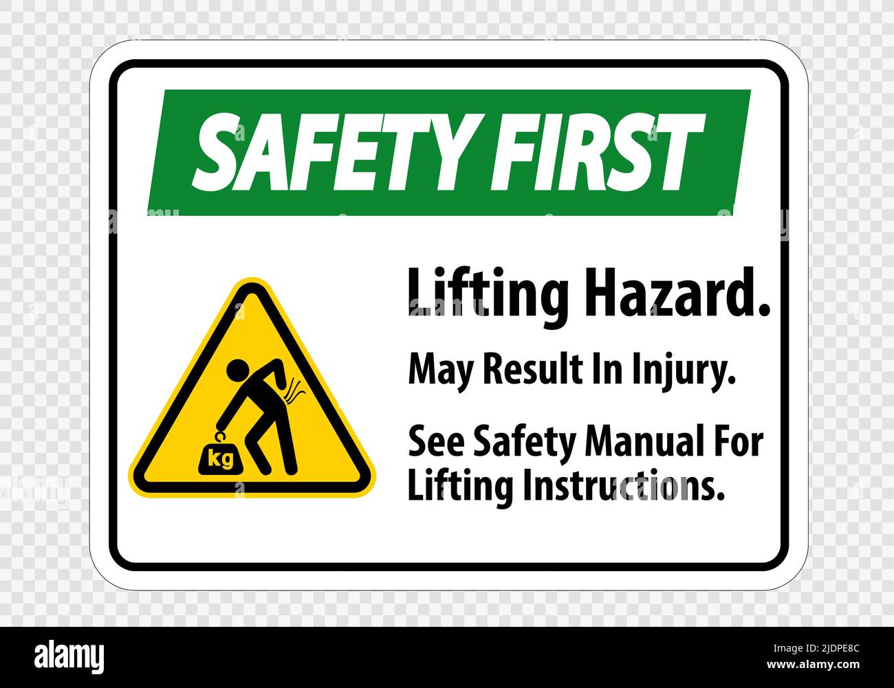 Lifting Hazard,May Result In Injury, See Safety Manual For Lifting ...
