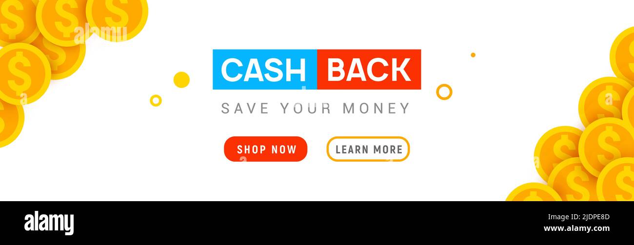 Cash back offer banner design. Promotion refund cashback money sale ...