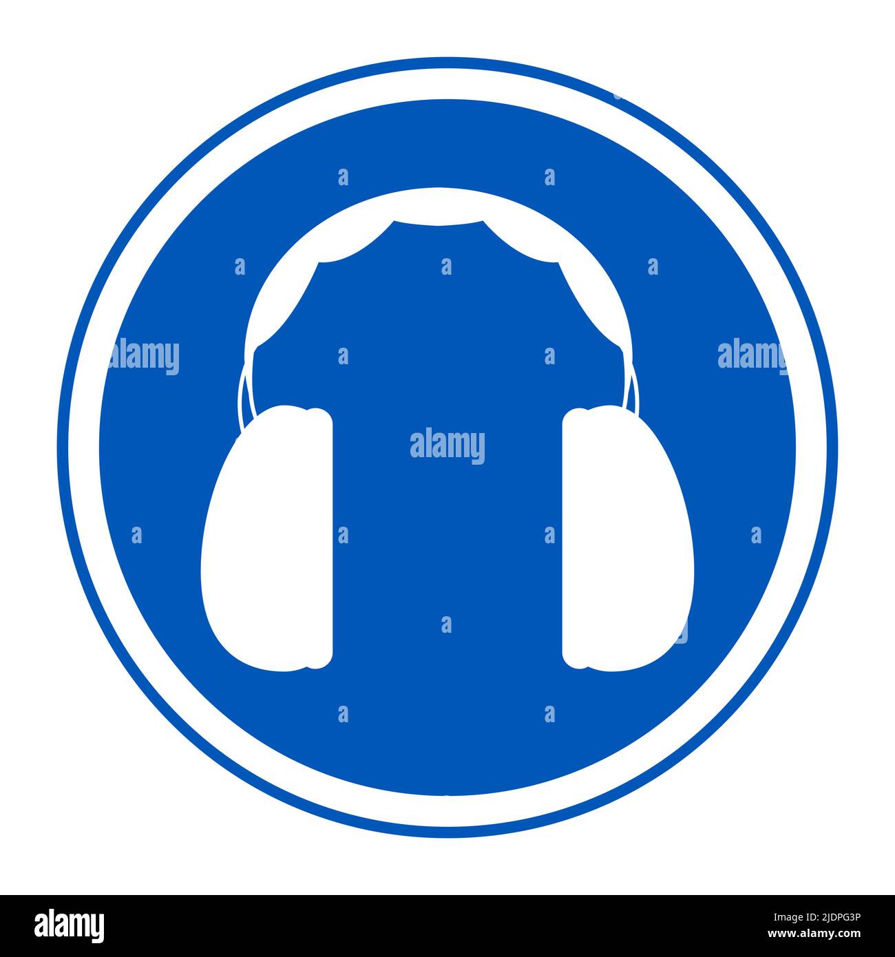 Symbol Ear Protection Required Sign Isolate On White Background,Vector ...