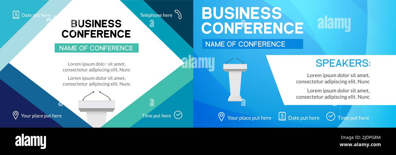 Business conference template banner design corporate seminar. Business ...