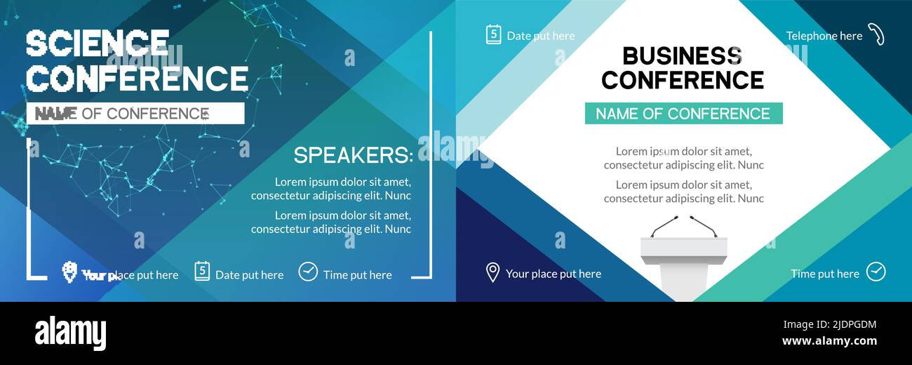 Business conference template banner design corporate seminar. Business ...
