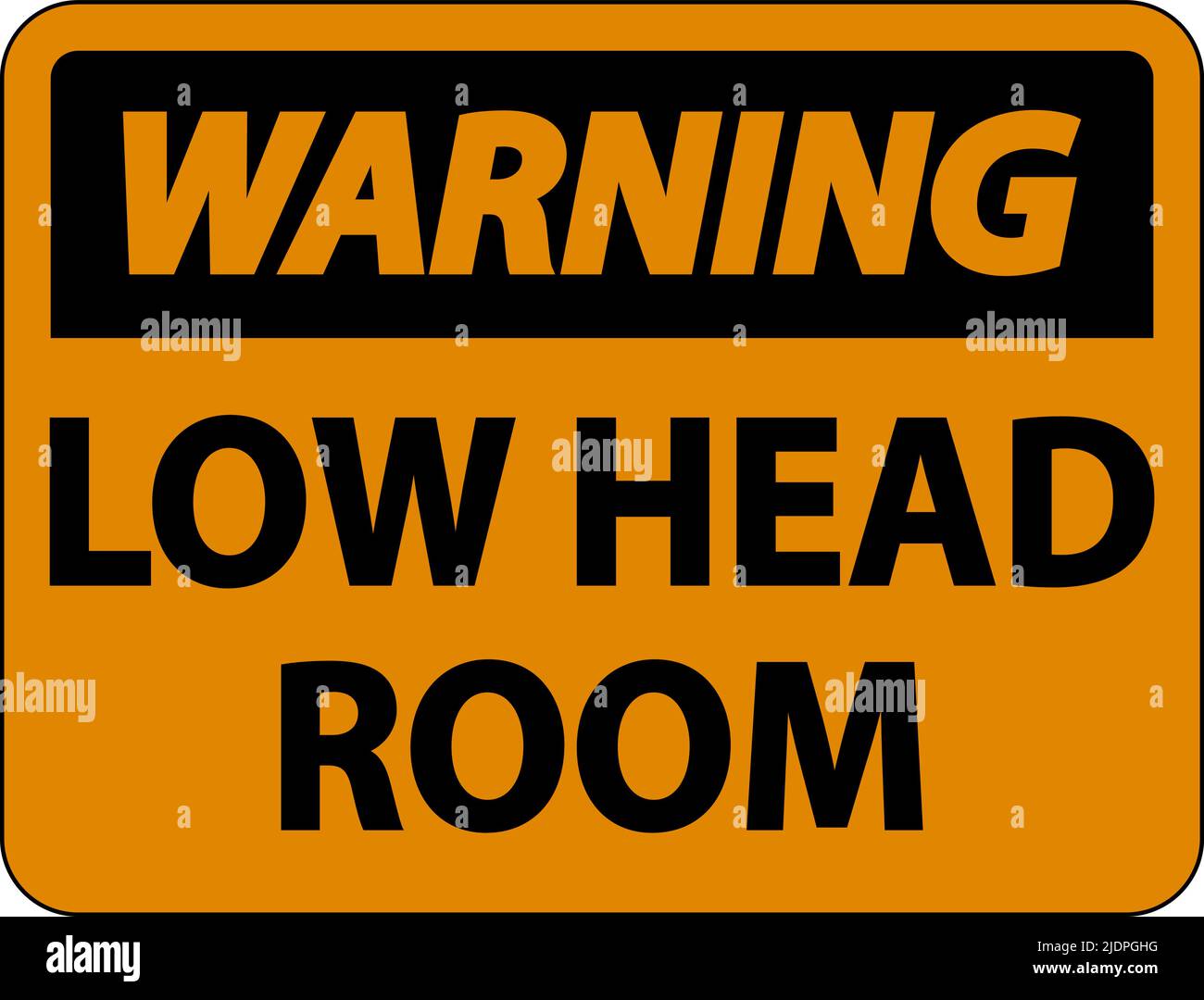 Warning Low Head Room Sign On White Background Stock Vector Image & Art ...