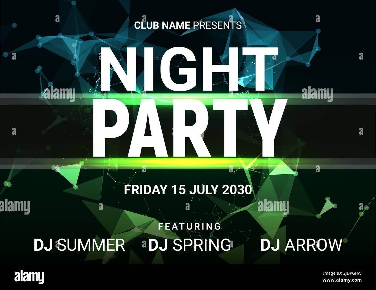 Dance music night poster background. Night club music concert DJ flyer ...