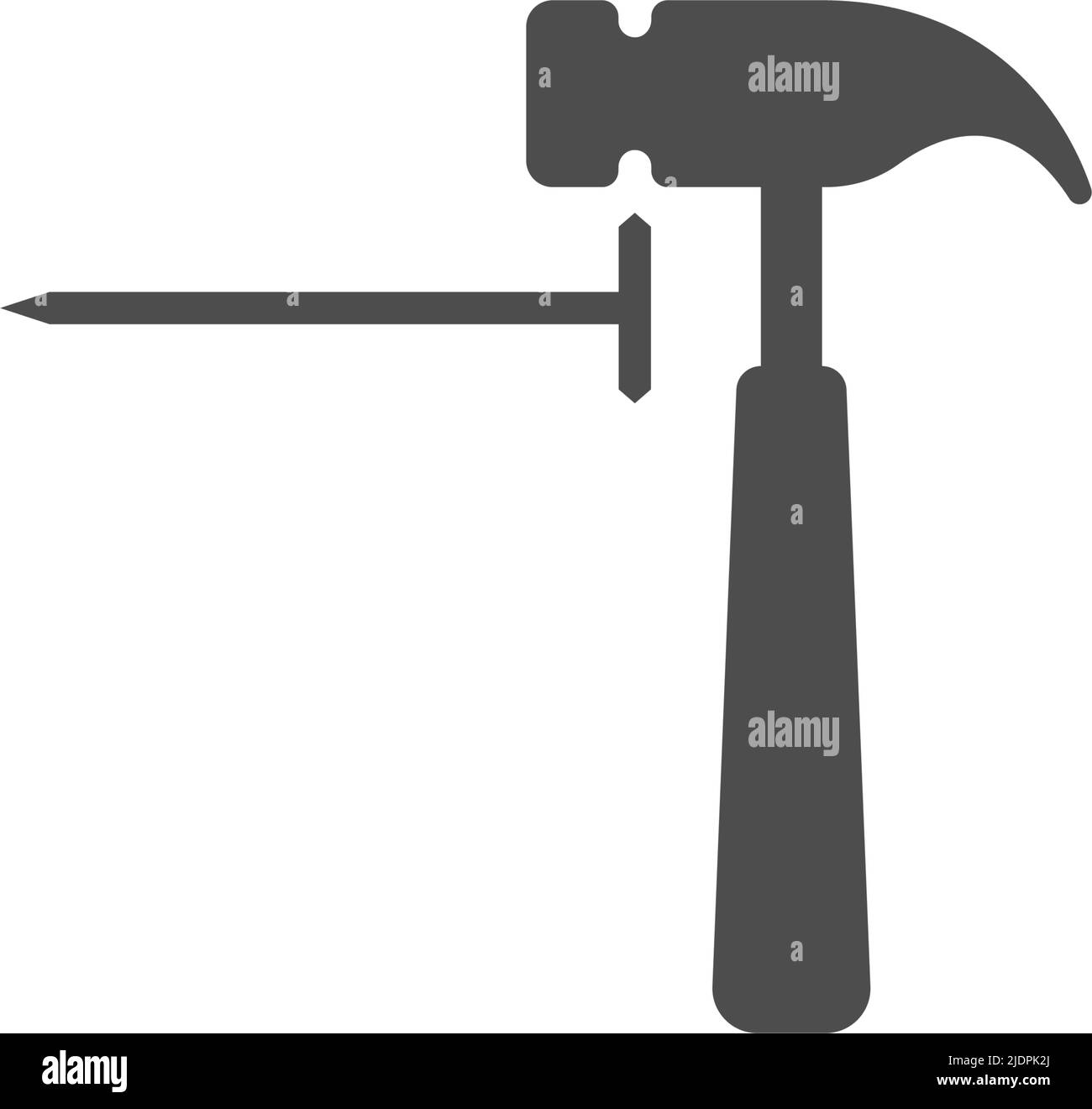 Hammer icon logo flat design illustration template Stock Vector Image ...