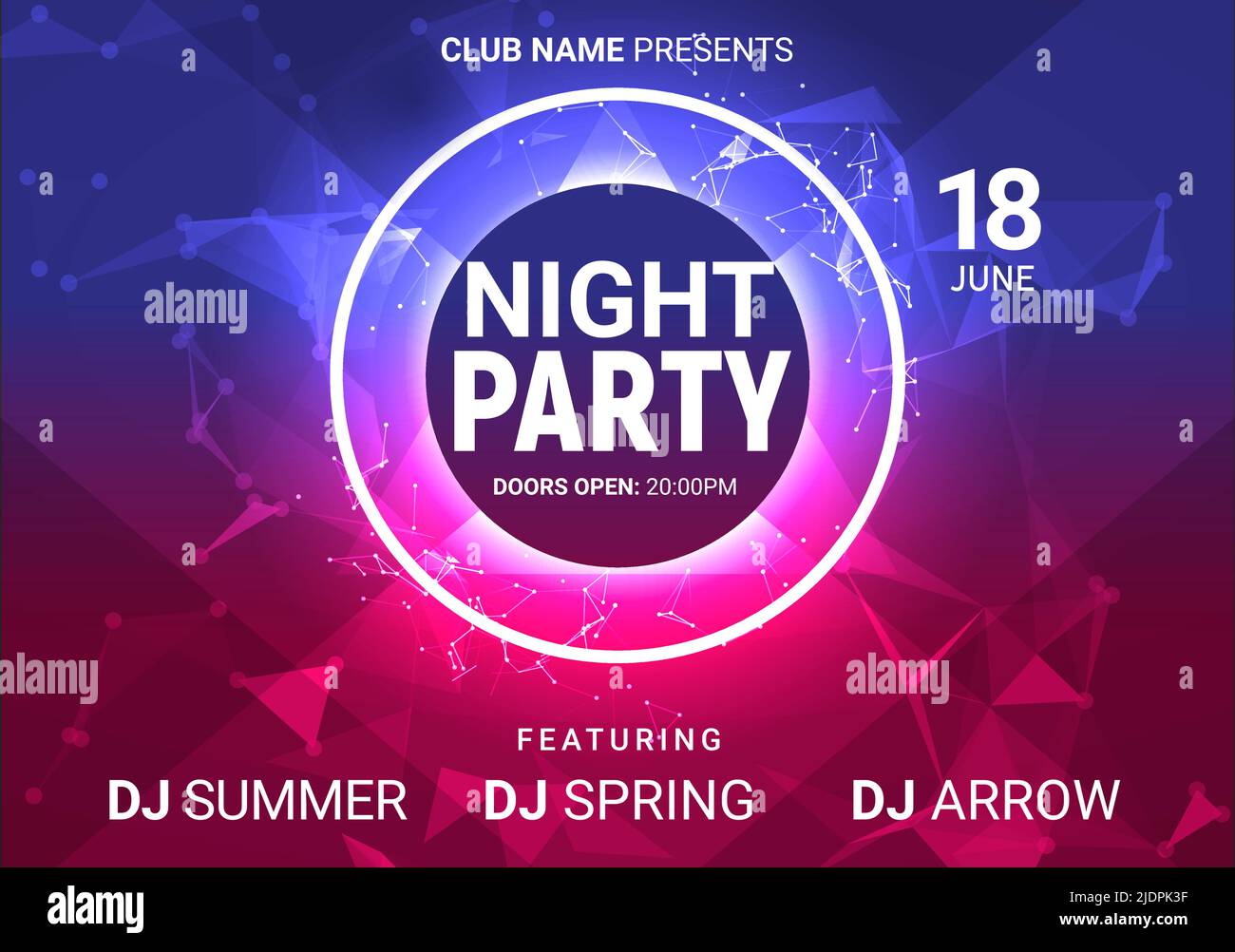 Dance music night poster background. Night club music concert DJ flyer ...
