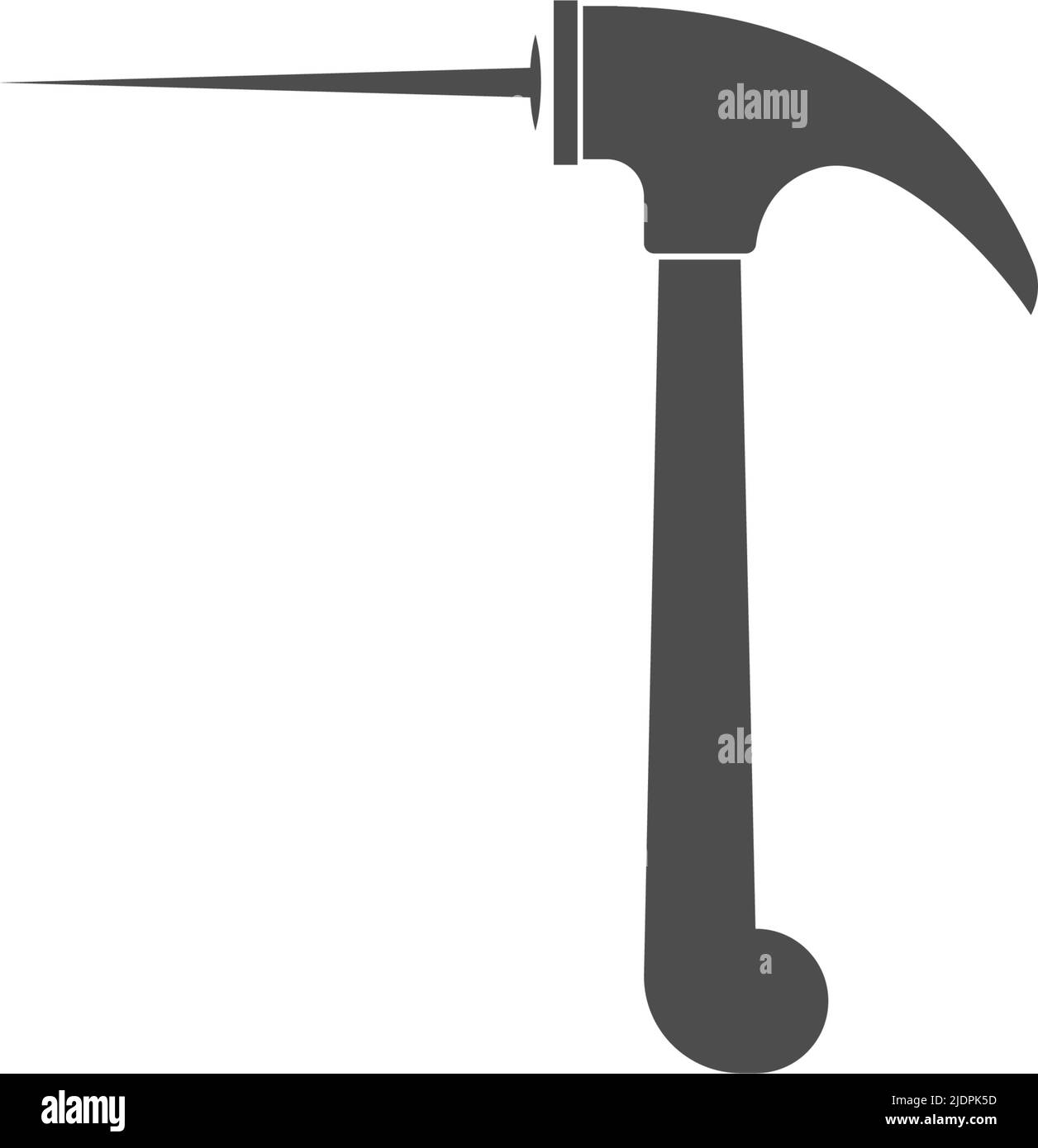 Hammer icon logo flat design illustration template Stock Vector Image ...