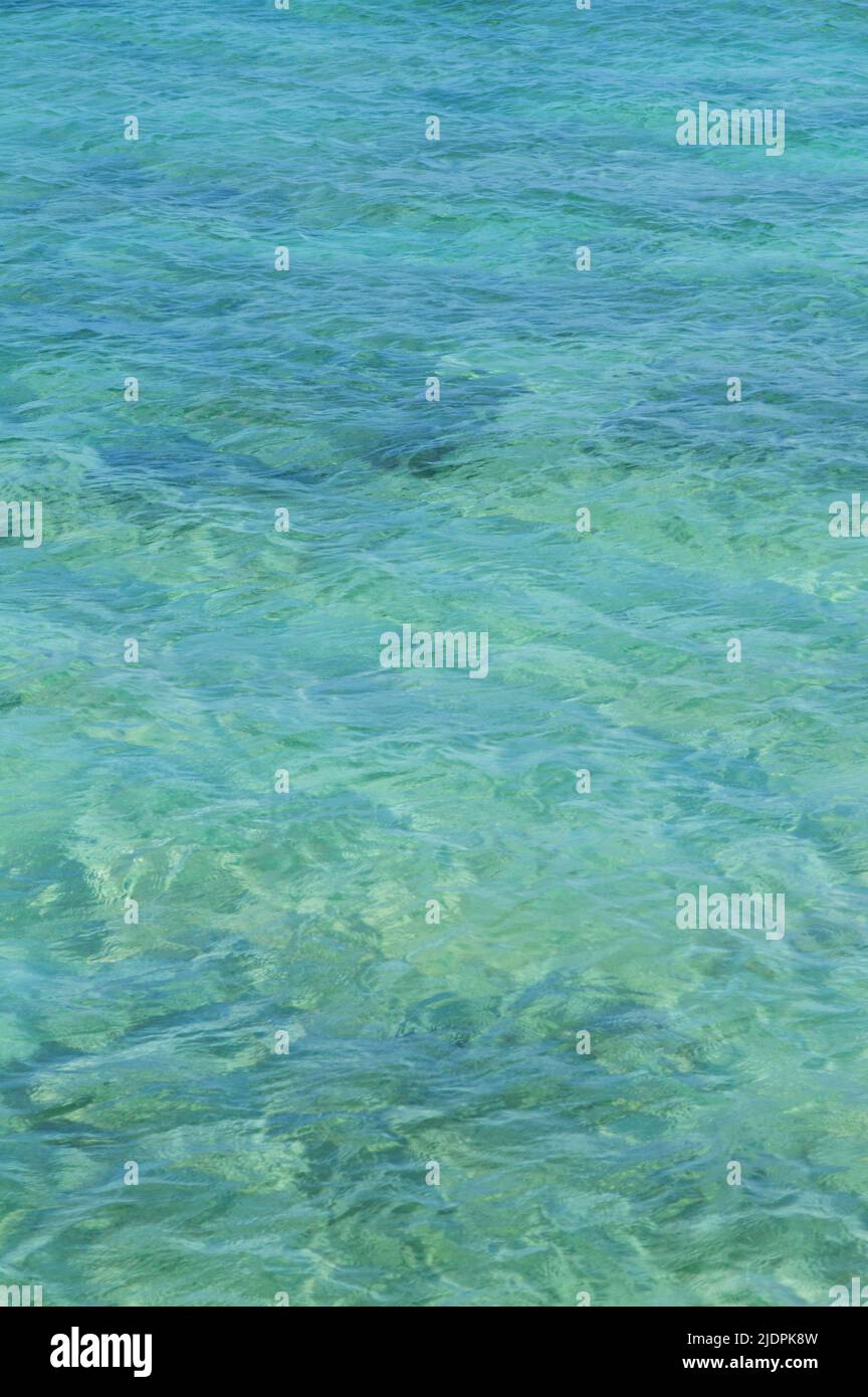 Beautiful shades of blue and turquoise water in the tropics Stock Photo ...