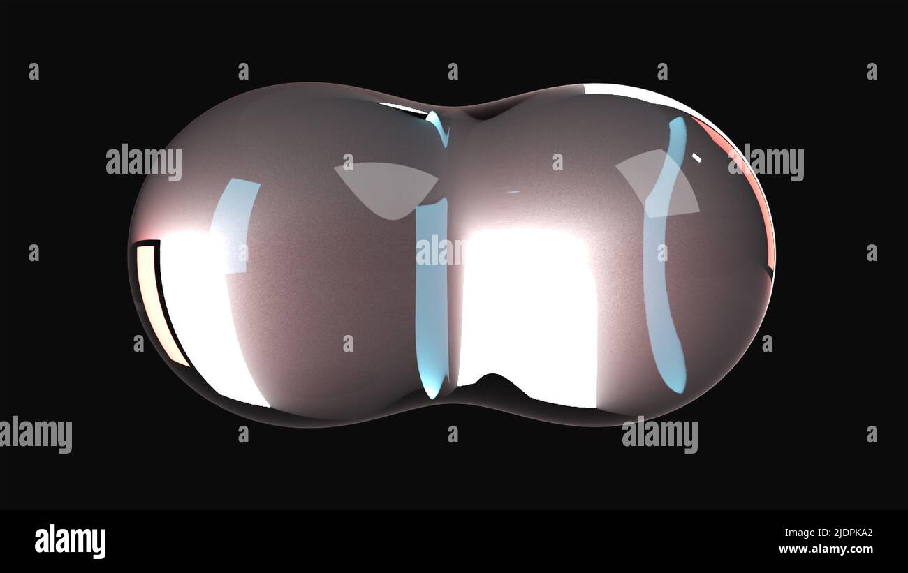 Metaballs glass. Computer generated 3d render Stock Photo - Alamy