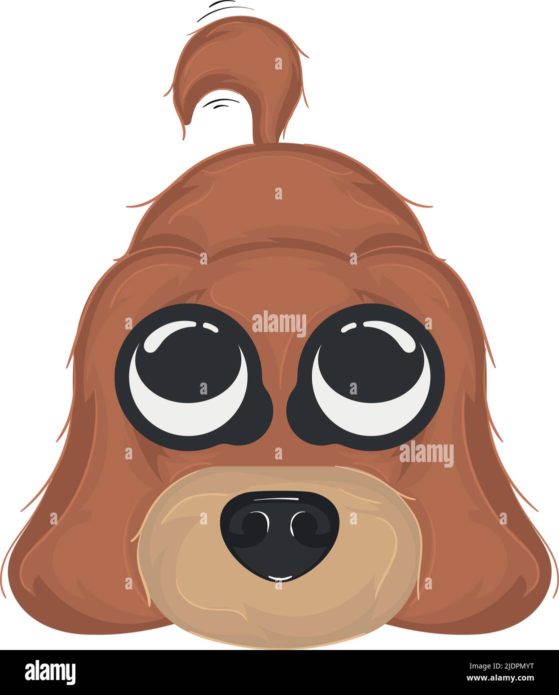 Isolated cute brown dog cartoon character Vector Stock Vector Image ...