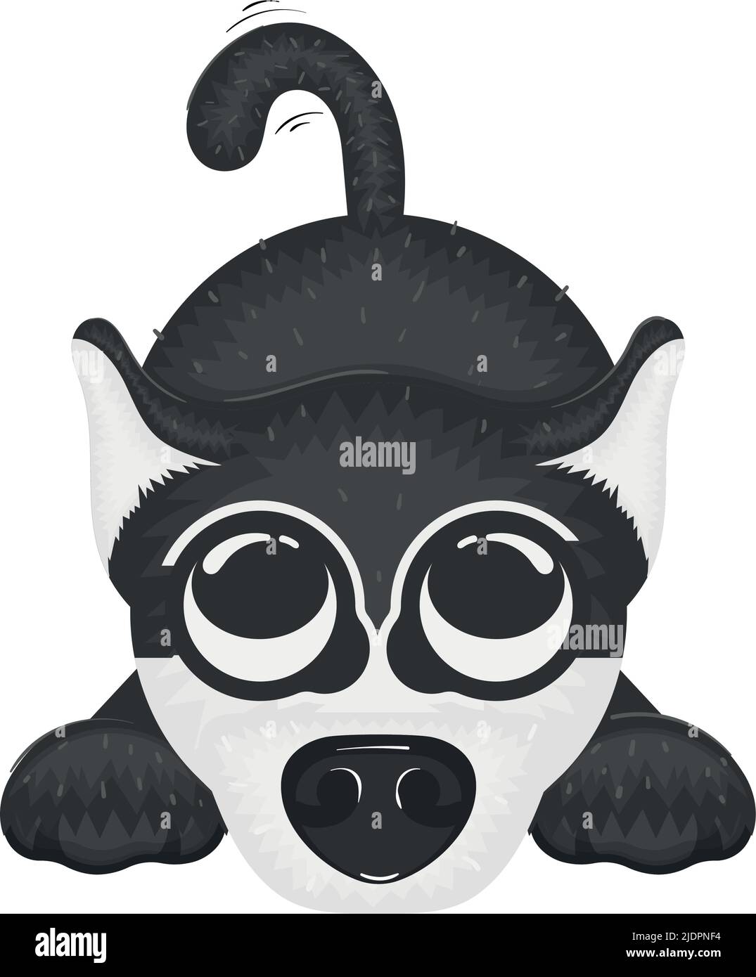 Isolated cute black dog cartoon character Vector Stock Vector Image ...