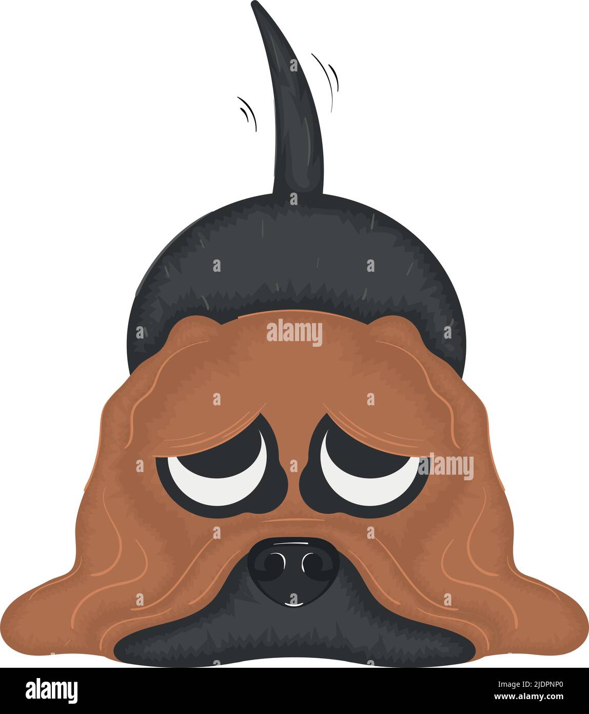 Isolated cute basset hound dog cartoon character Vector Stock Vector ...