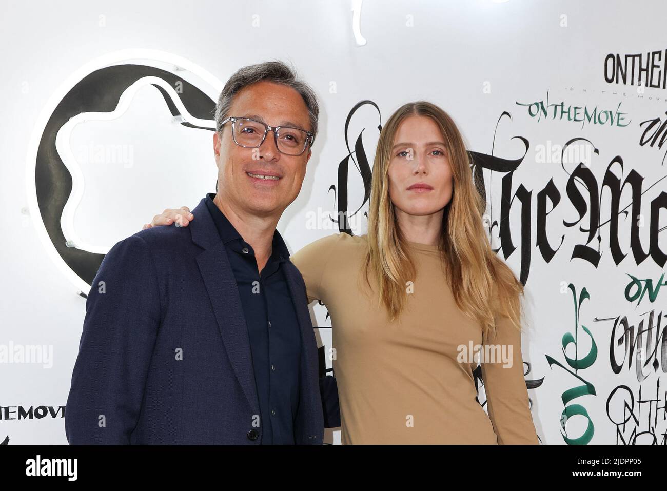 Nicolas Baretzi CEO Montblanc, Drew Hemingway attend the 'On The Move ...