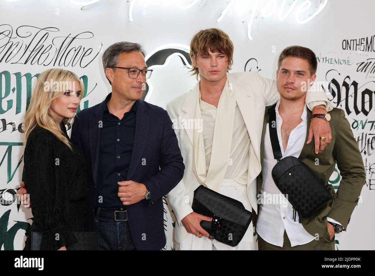 Emma Roberts, Nicolas Baretzi CEO Montblanc, Jordan Barrett, Dylan ...