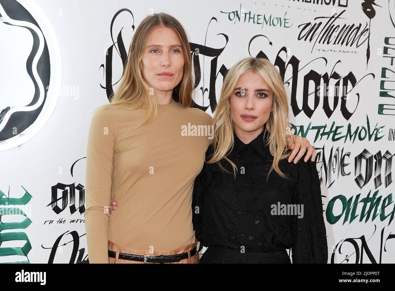 Drew Hemingway and Emma Roberts attend the 'On The Move' Montblanc ...