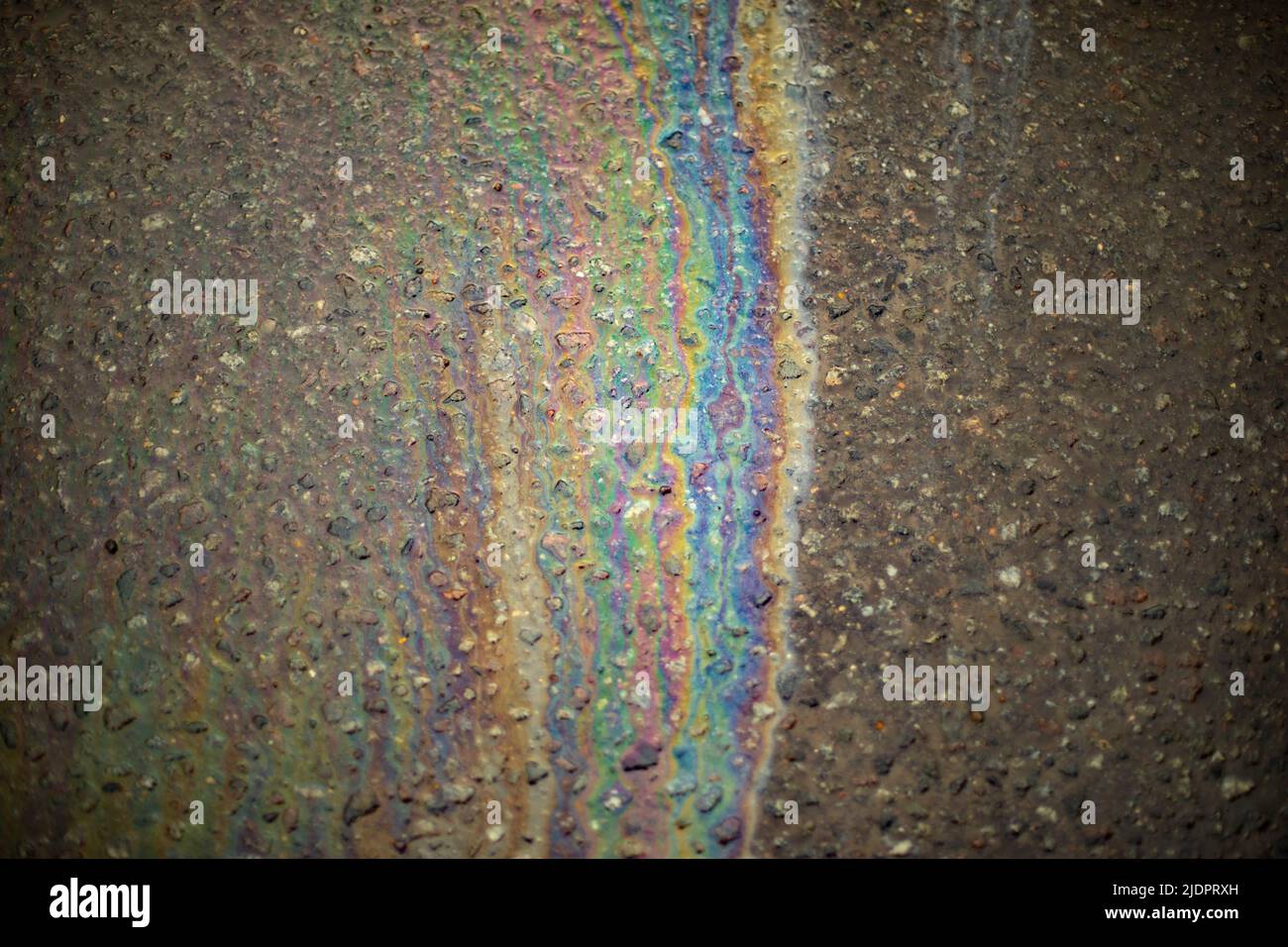 Gasoline on asphalt. Fuel texture on road. Gasoline trail Stock Photo ...