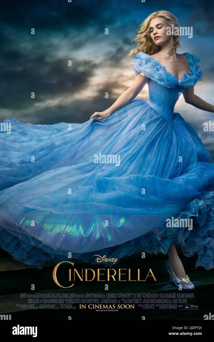 LILY JAMES POSTER, CINDERELLA, 2015 Stock Photo - Alamy