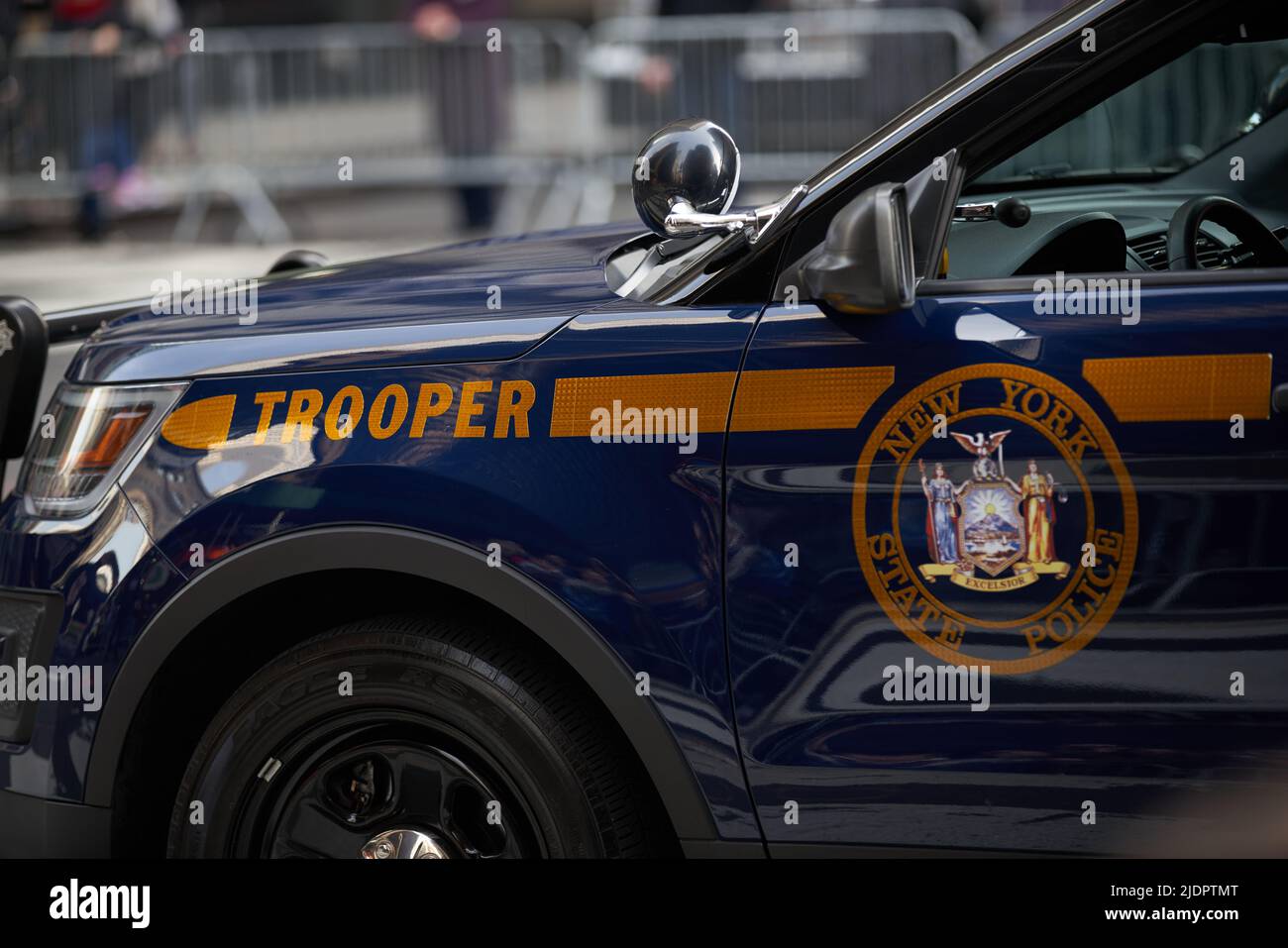 Manhattan, New York,USA - November 11. 2019: New York State Police Car ...