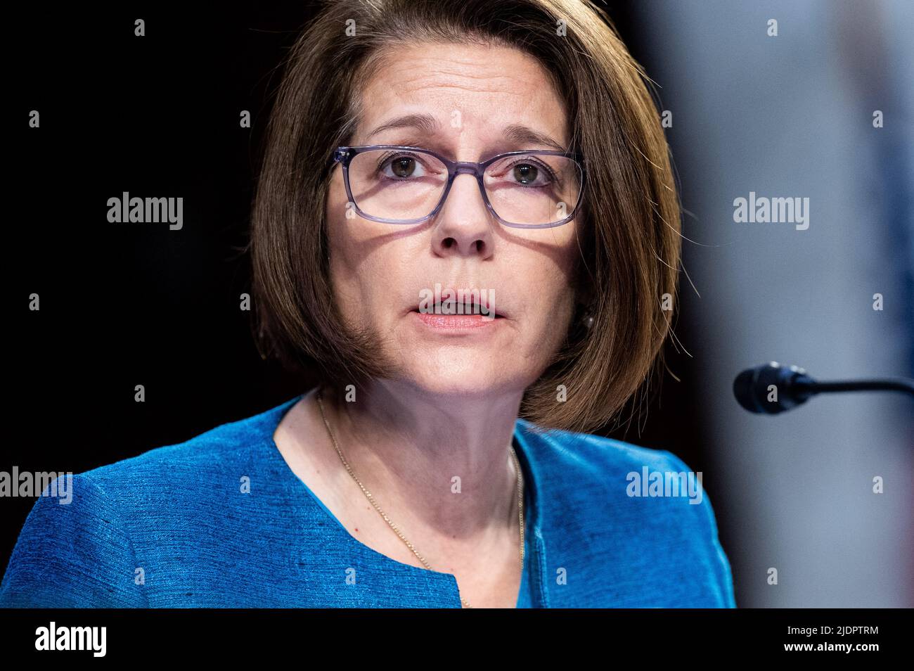 U.S. Senator Catherine Cortez Masto (D-NV) speaking at a hearing of the ...
