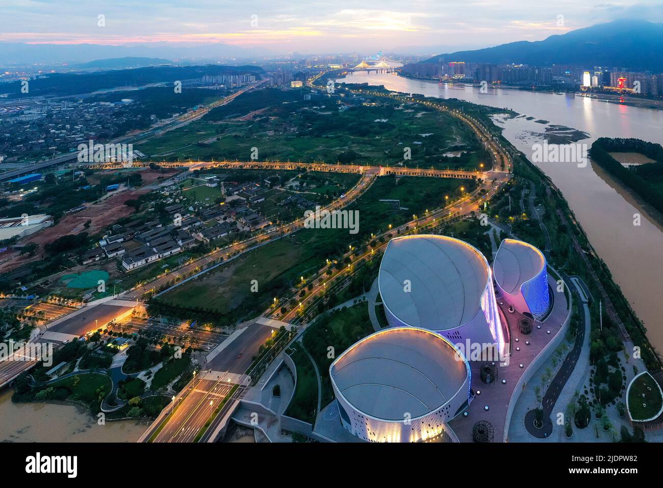 FUZHOU, CHINA - JUNE 22, 2022 - An aerial photo taken on June 22, 2022 ...