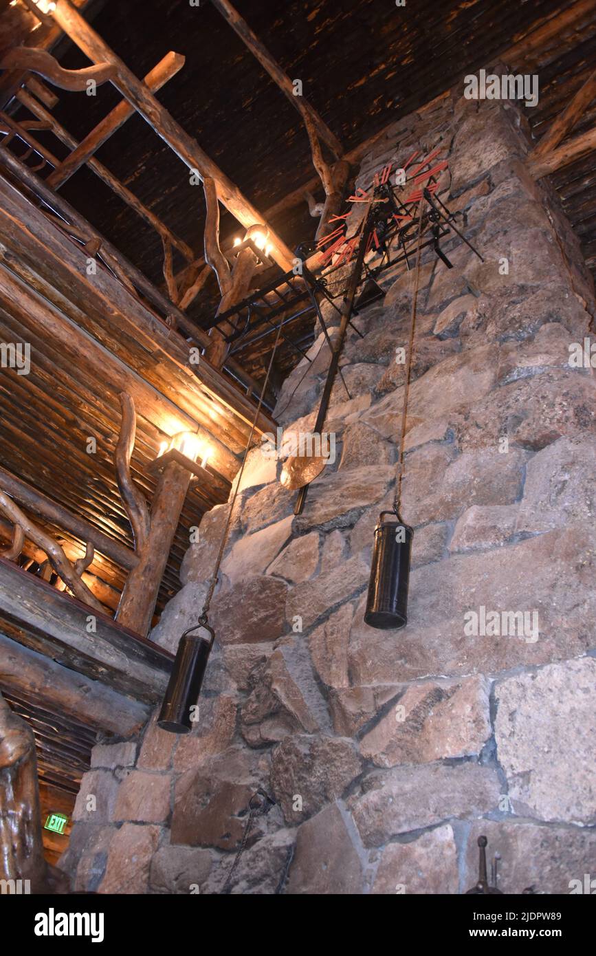 Yellowstone National Park USA 5/21-24/2022. Old Faithful Inn grand ...