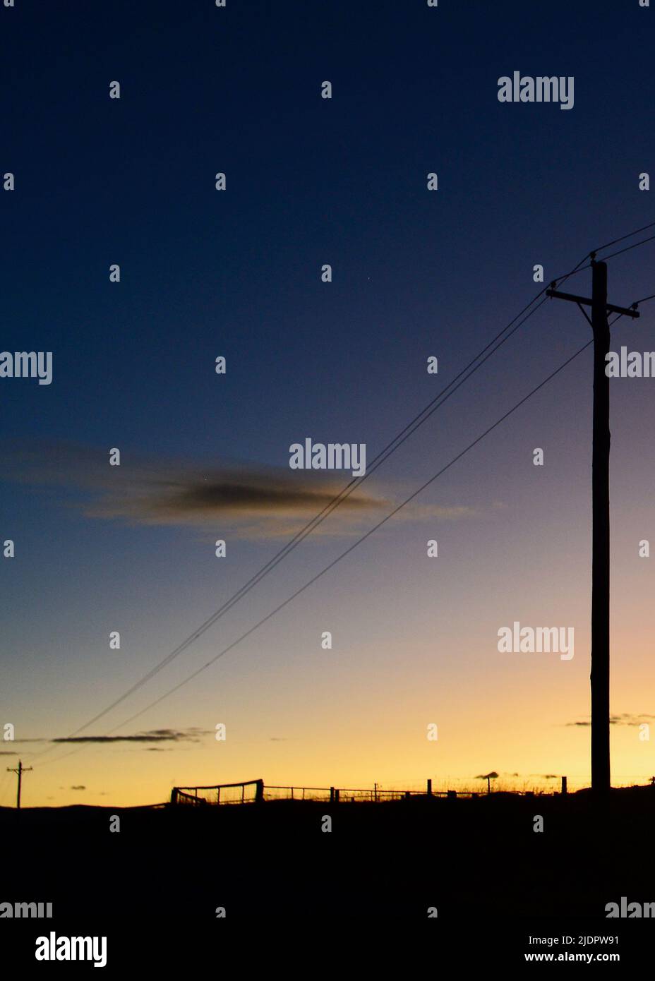 Overhead power lines at sunset hi-res stock photography and images - Alamy