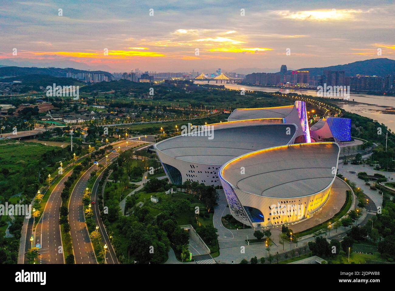 FUZHOU, CHINA - JUNE 22, 2022 - An aerial photo taken on June 22, 2022 ...
