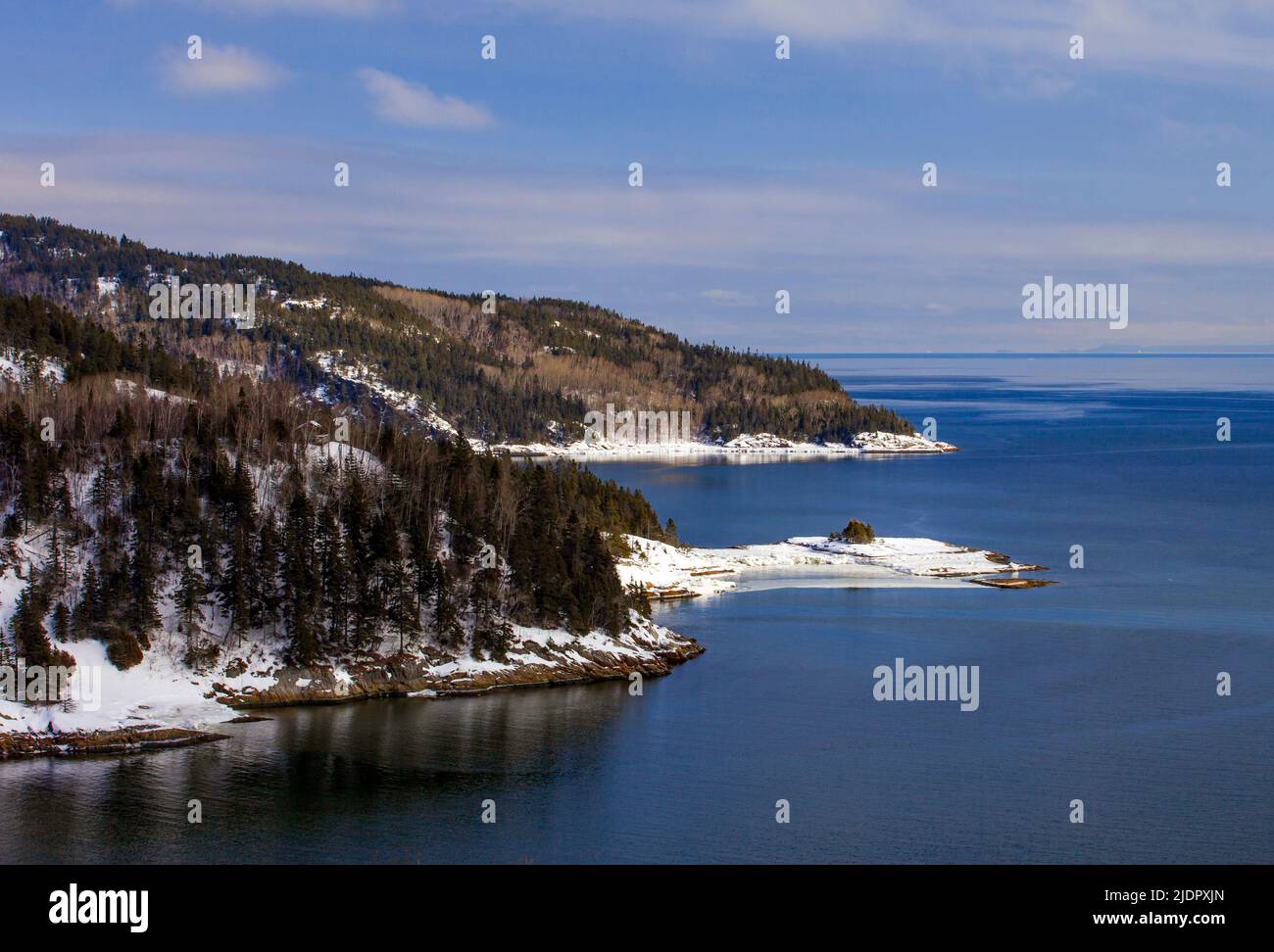 The north shore of the St. Lawrence River in the Cote-Nord region og ...