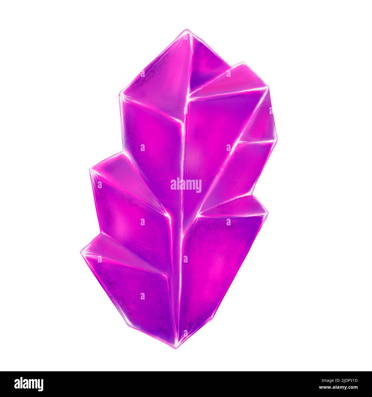 Bright Sparkly Gemstone or Crystal Art isolated on white. Celestial and ...