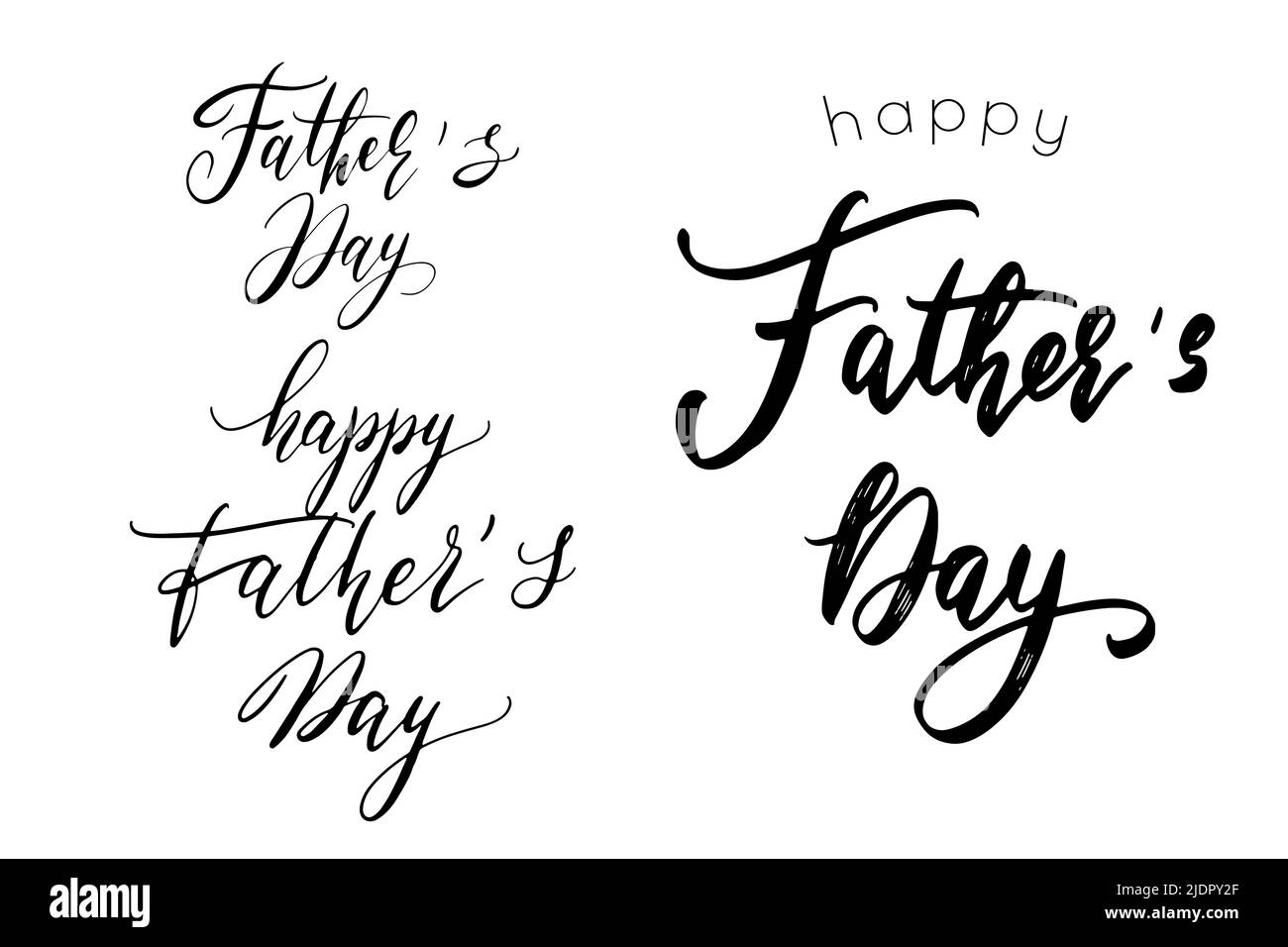 Happy Fathers Day Hand Drawn Lettering. Best Dad Ever Typographic ...