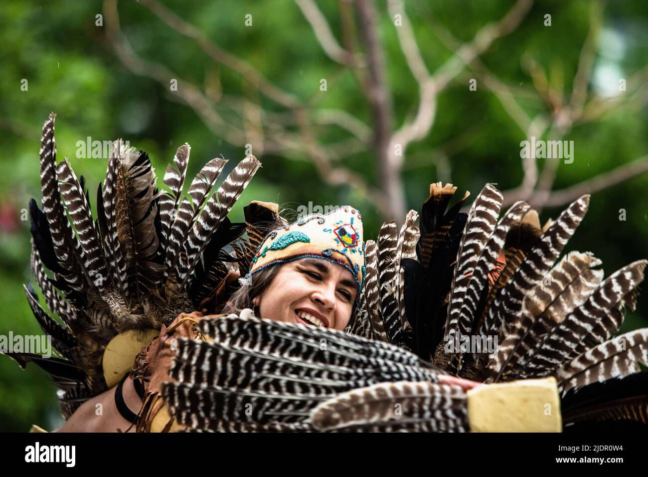 Native canadians in traditional dress hi-res stock photography and ...