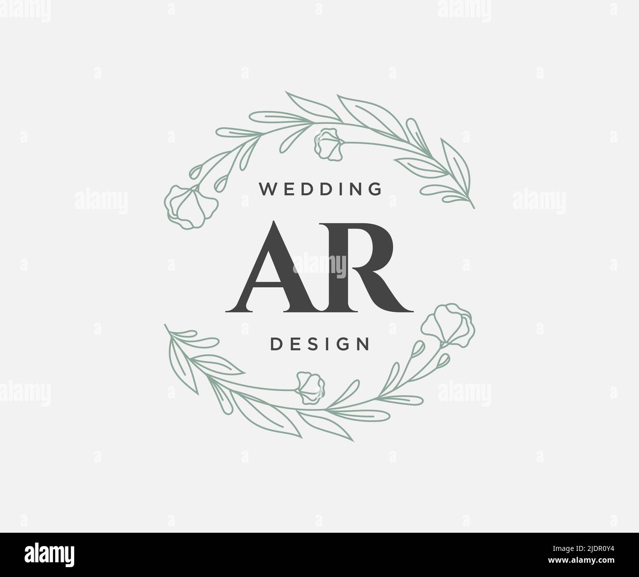 AR Initials letter Wedding monogram logos collection, hand drawn modern ...