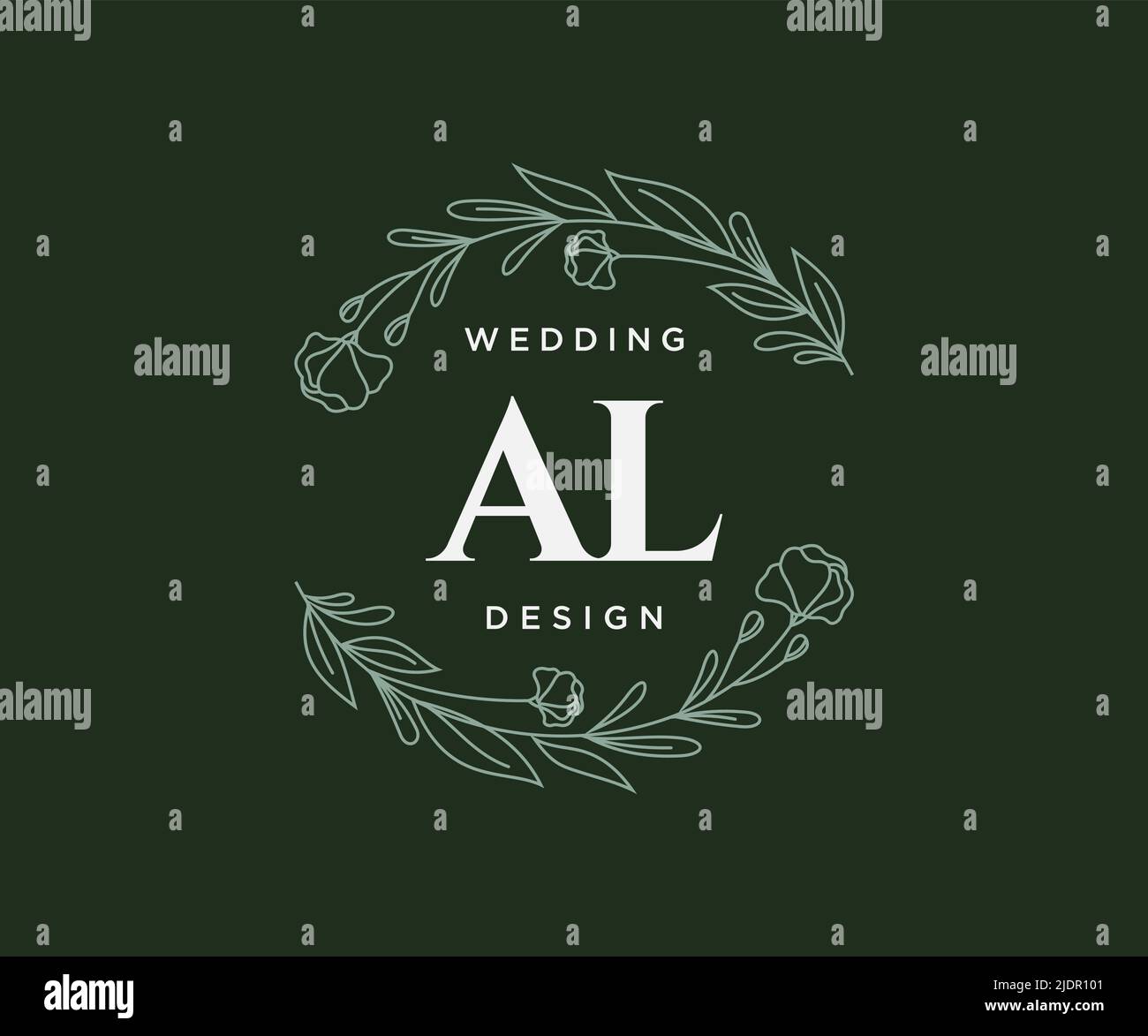 AL Initials letter Wedding monogram logos collection, hand drawn modern ...