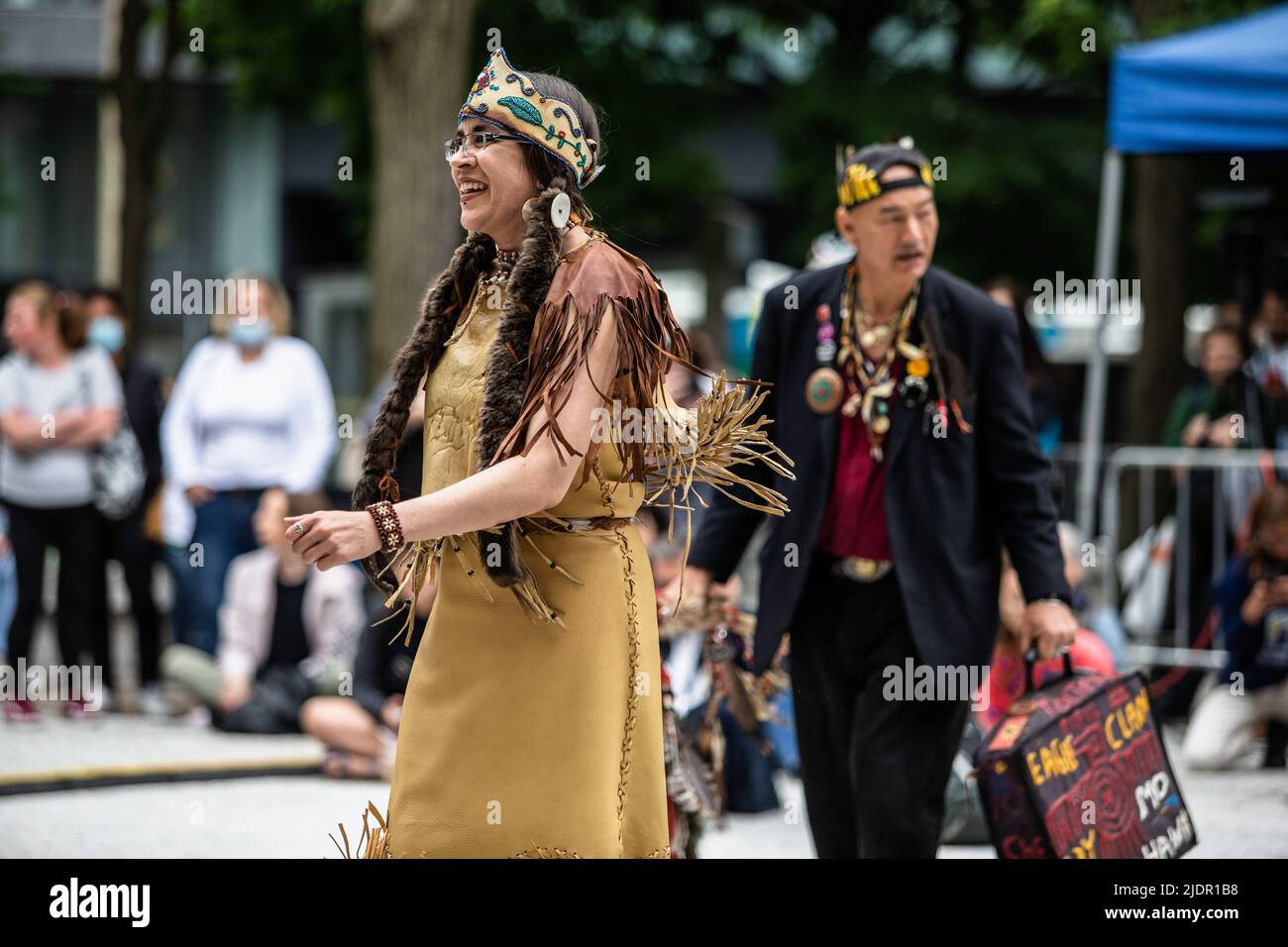 Montreal, Canada. 21st June, 2022. An Indigenous dancer in full ...