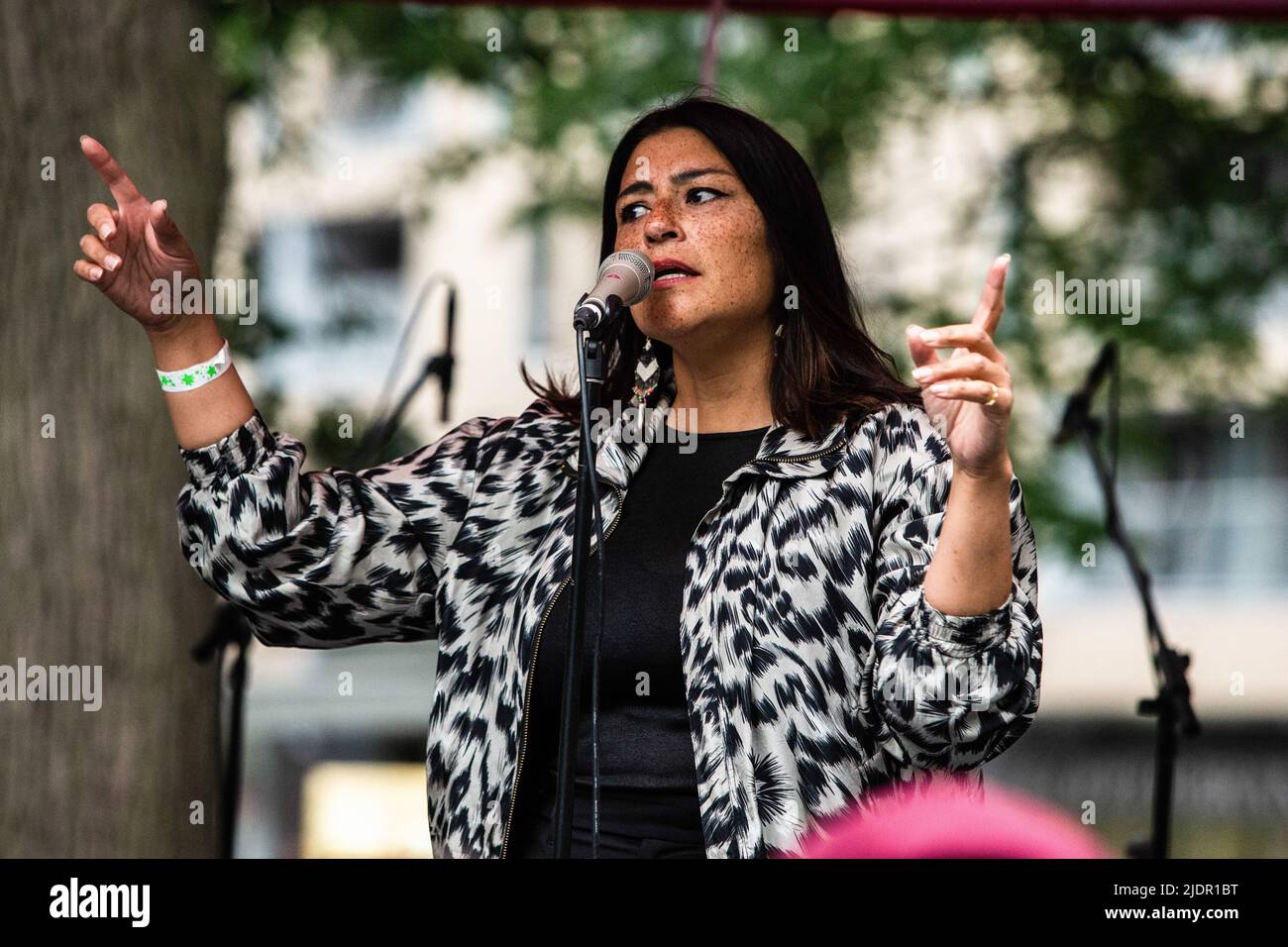 Montreal, Canada. 21st June, 2022. Elisapie, a Canadian Inuk singer ...