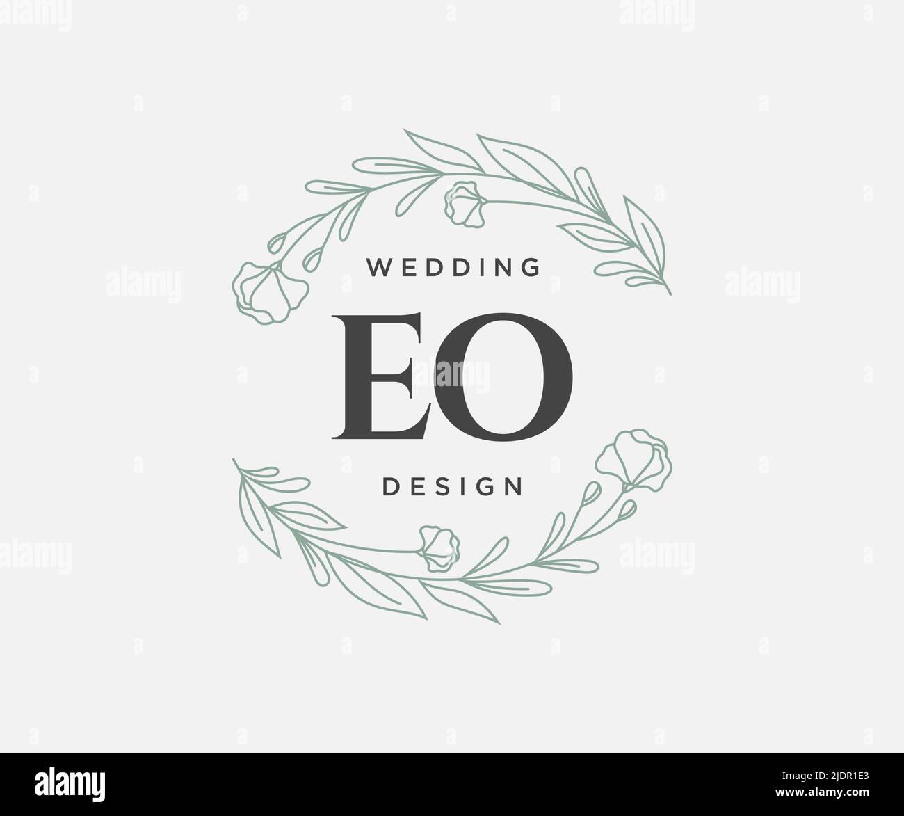 EO Initials letter Wedding monogram logos collection, hand drawn modern ...