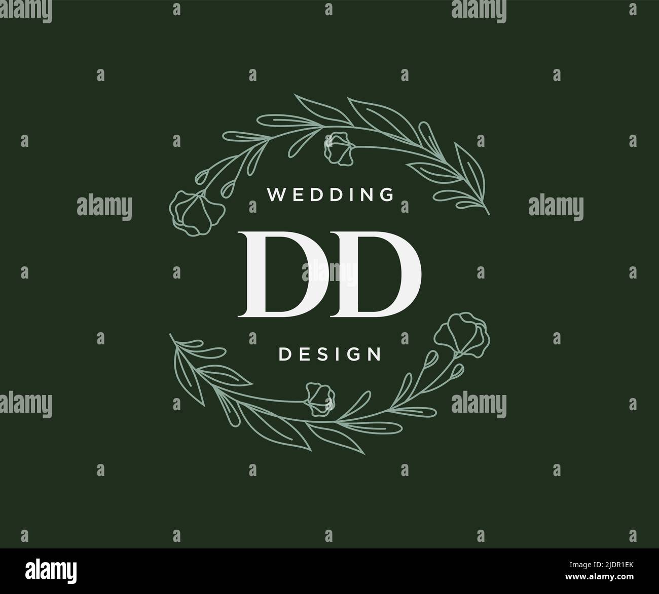 DD Initials letter Wedding monogram logos collection, hand drawn modern ...