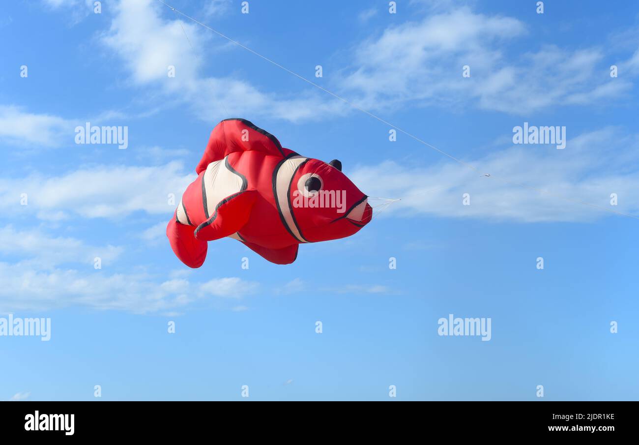 Flying fish kite in Vietnam Stock Photo - Alamy