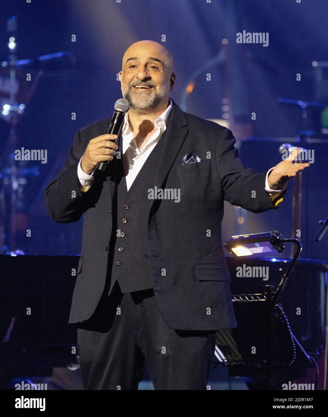 Omid Djalili performs at the Raise the Roof fundraiser organised by ...