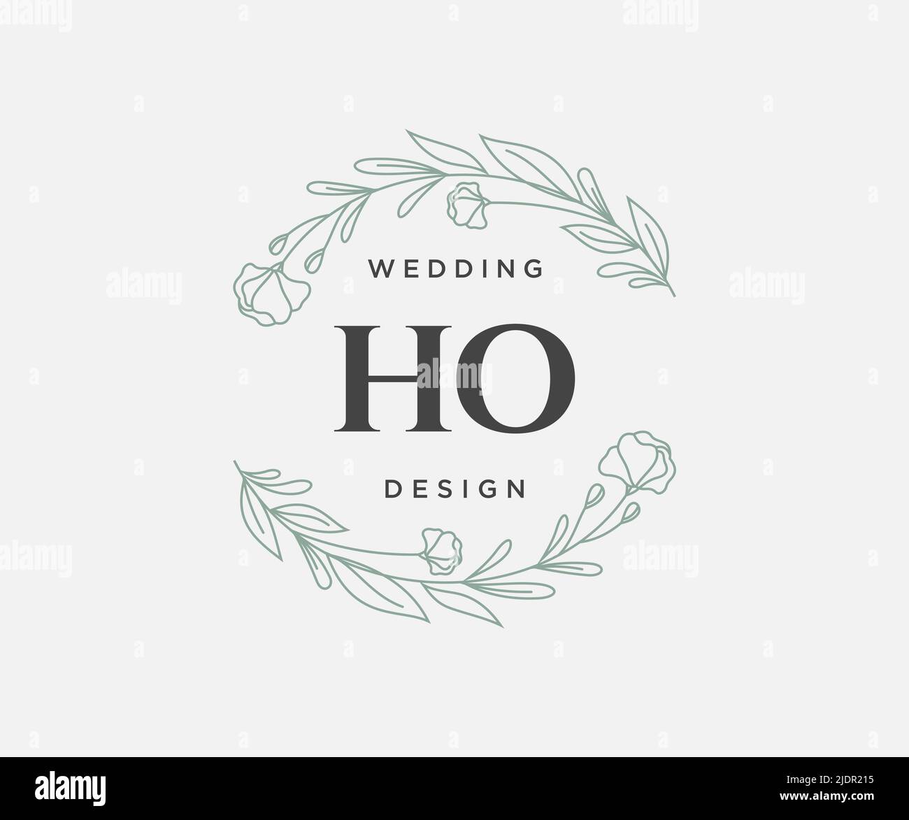 HO Initials letter Wedding monogram logos collection, hand drawn modern ...