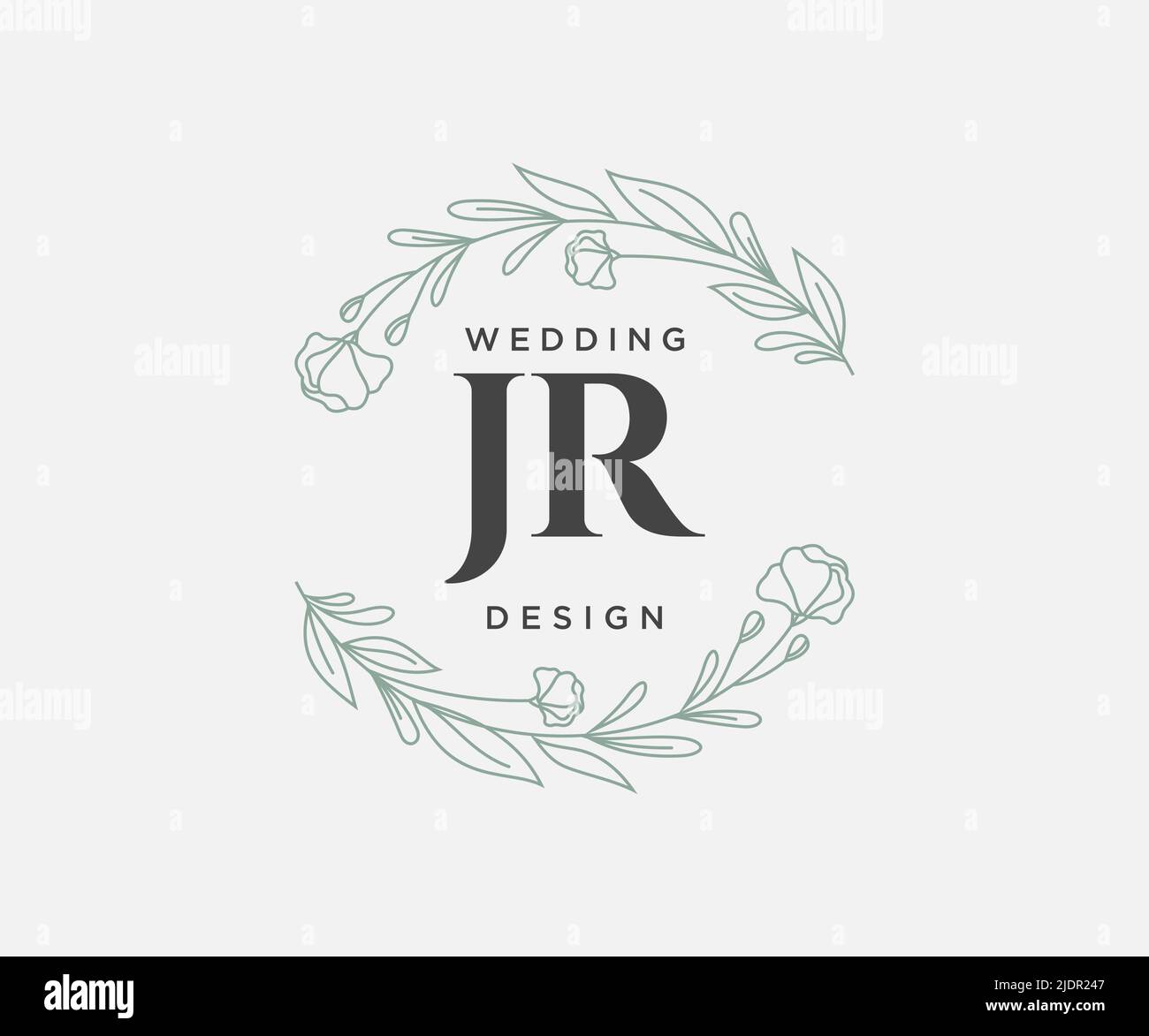 JR Initials letter Wedding monogram logos collection, hand drawn modern ...