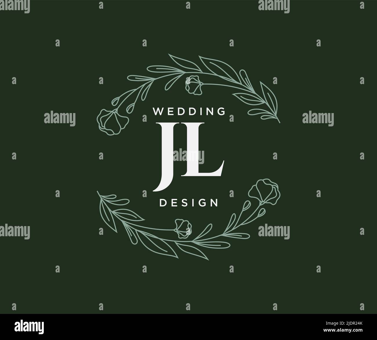 JL Initials letter Wedding monogram logos collection, hand drawn modern ...