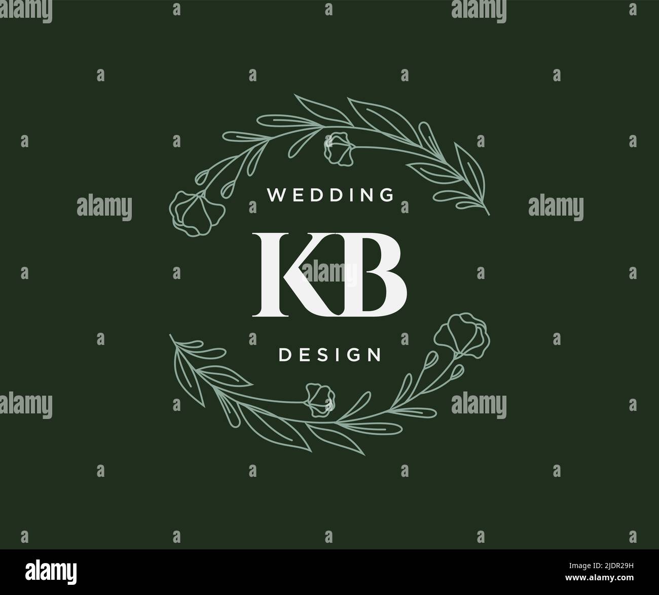 KB Initials letter Wedding monogram logos collection, hand drawn modern ...